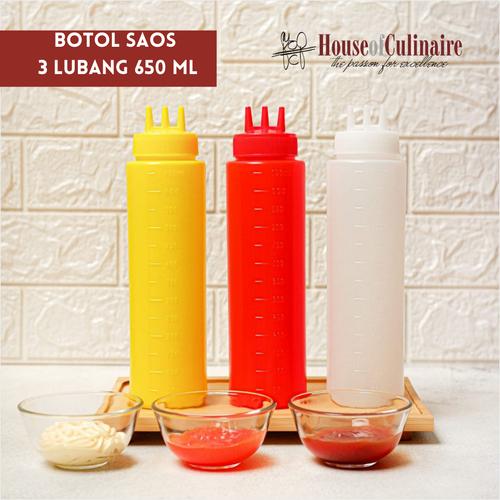 Jual Botol Saos 3 Lubang Botol Minyak Mayones Kecap Plastik Pencet 650 ...