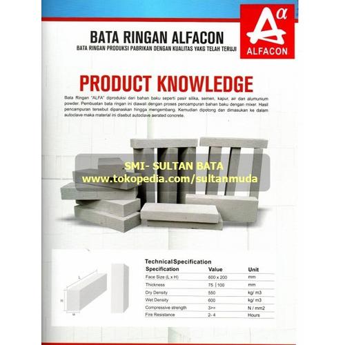 Jual BATA RINGAN AAC / HEBEL ALFACON BERSERTIFIKAT SNI - MINIMAL ORDER ...