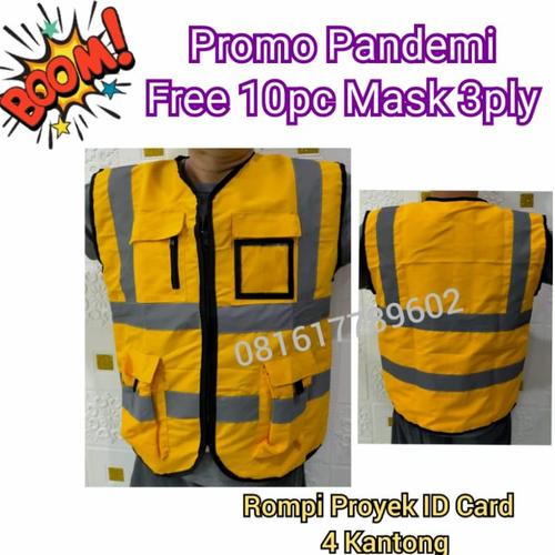 Jual Rompi Safety proyek id card taslan kuning - Jakarta Barat ...