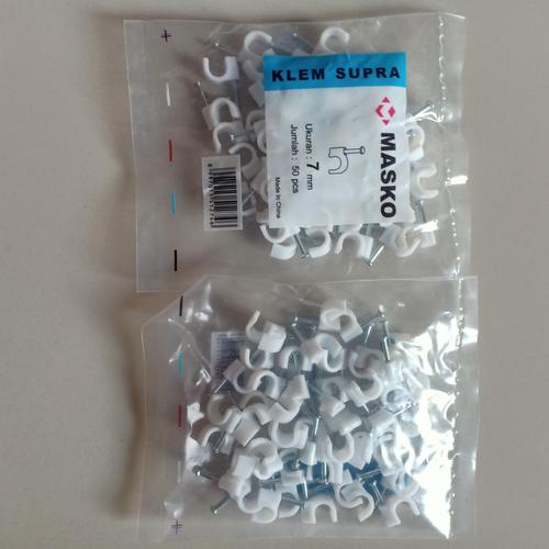 Jual paku klem clip kabel Cable no 7mm beton supra isi 50 buah - Kota ...