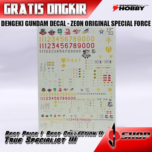 Jual DENGEKI GUNDAM DECAL - ZEON ORIGINAL SPECIAL FORCE - Kota Semarang ...