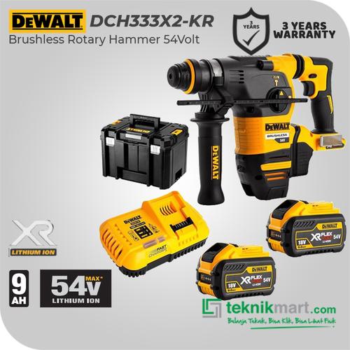 Promo Dewalt Cordless Rotary Hammer/ Bor Beton Baterai 54/60V DCH333X2 ...
