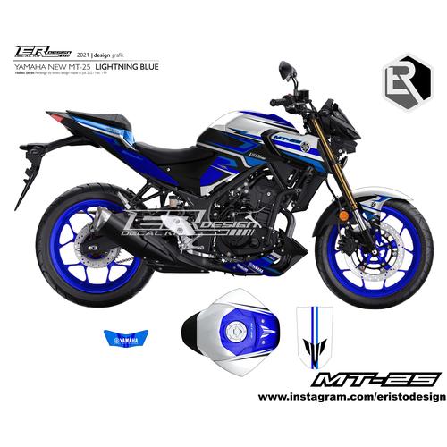 Jual decal sticker new MT25 lightning blue fullbody - Kota Malang - E.R ...