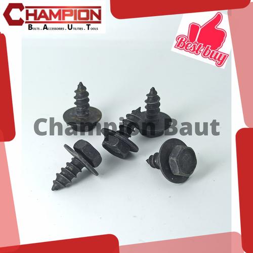 Jual Sekrup m4 kunci 10 Panjang 12mm karpet penahan lumpur ORIGINAL ...