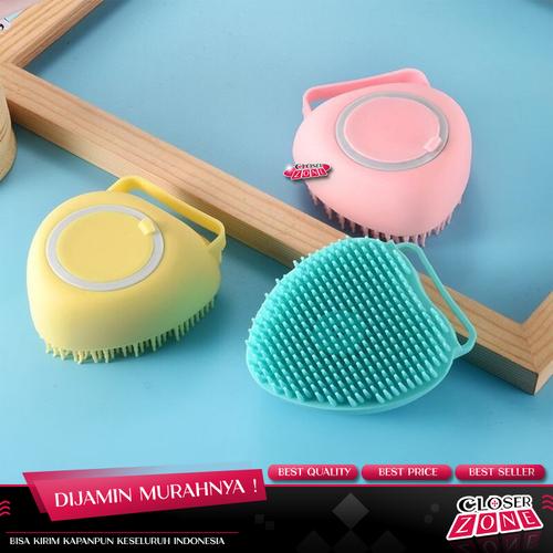 Jual Sikat Mandi Badan Bath Brush Back Rubbing Silicone with Soap ...