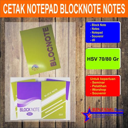 Jual Cetak Notes Memo Notepad Souvenir Block Note ukuran A6 murah dan ...
