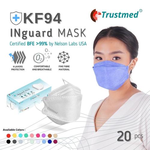 Jual Trustmed KF94 Inguard Mask 4 ply | Dusty blue - Kota Surabaya ...