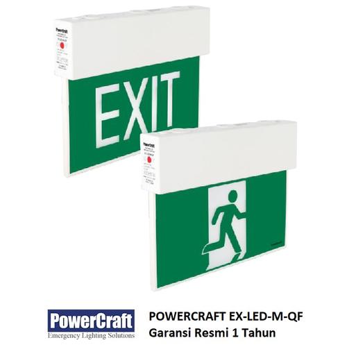Jual Emergency Exit Light PowerCraft EX-LED-M-QF 1,2W LED Baterai NI-CD ...