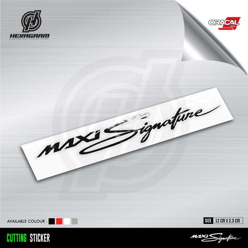 Jual Cutting Sticker Maxi Signature 02 | Stiker Maxi Signature 02 ...