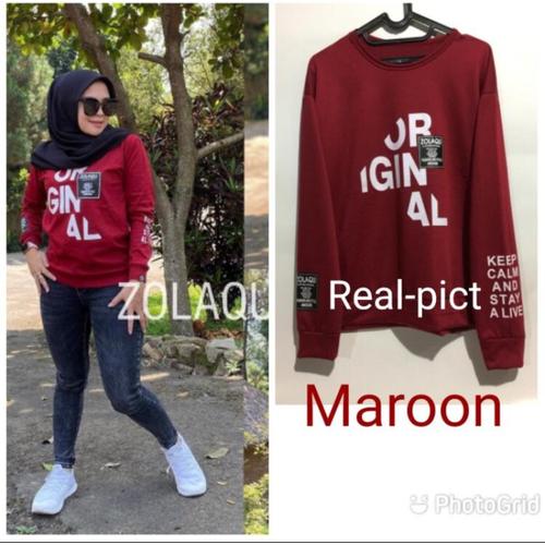 Jual ATASAN JUMBO WANITA / KAOS LENGAN PANJANG WANITA JUMBO / BAJU JUMBO - MARON - Jakarta Barat ...