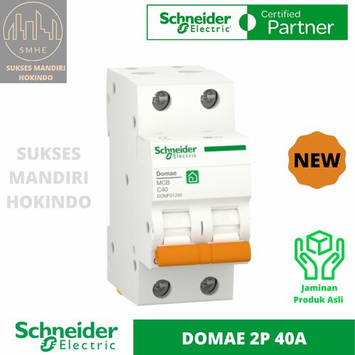 Jual MCB 2 Phase 40 Ampere 2p 40a 2pole Schneider Domae Baru 6kA ORI ...
