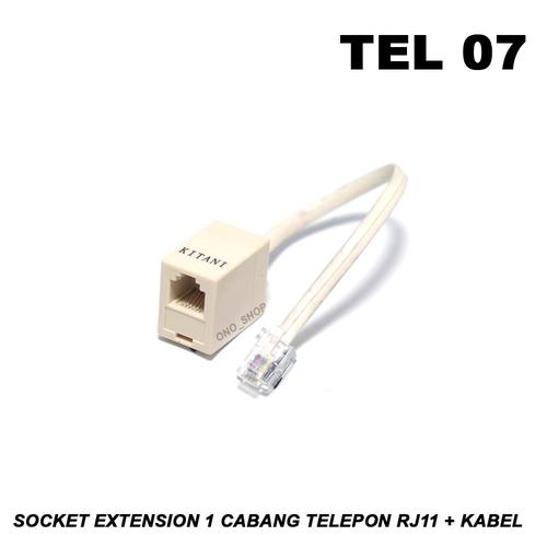 Jual Socket Extension 1 Cabang Telepon RJ11 + Kabel - Jakarta Barat ...