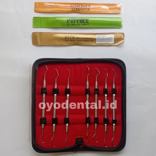 Jual Dental kuret gracey set / currete gracey kit / curette instrument ...