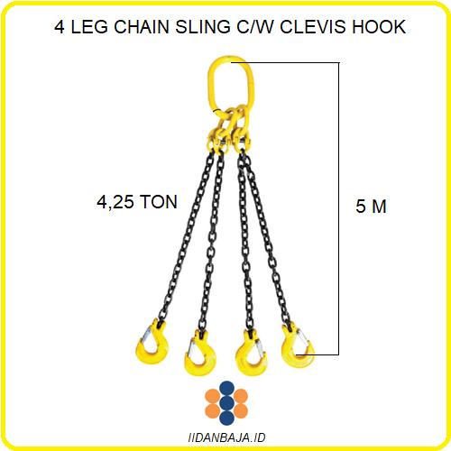 Jual 4 LEG CHAIN SLING. CAP 4,25 TON X 5 M POWERTEC (RANTAI 4 KAKI ...