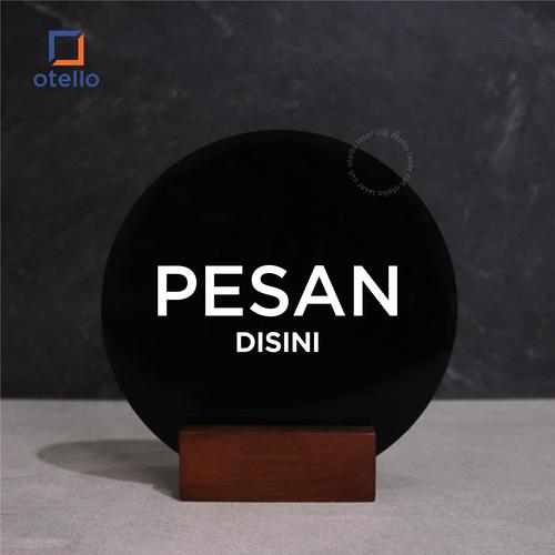 Jual Pesan Disini Table Sign Akrilik Standing Signage Papan Meja ...