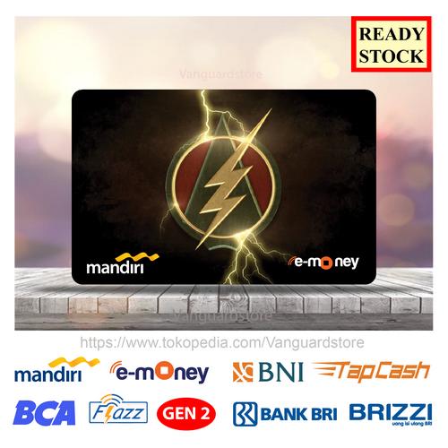 Jual Emoney Etoll BRI BCA BNI MANDIRI SuperHero Logo The Flash- 1 SISI ...