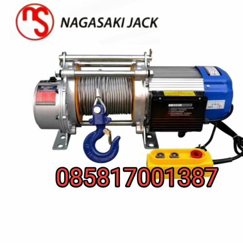 Jual katrol mini listrik 1,2 ton x 50 meter / electric hoist 1200kg ...