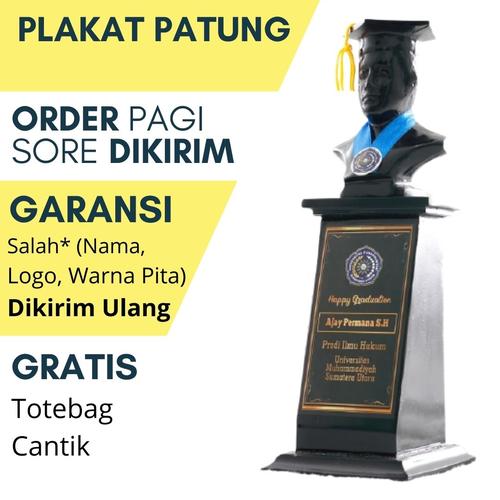 Jual Plakat Patung Wisuda Vandel Kado Wisuda + Box Mika - Hijab, Box ...