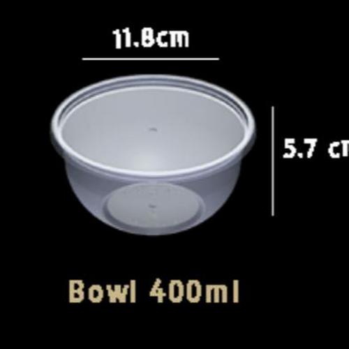Jual Thinwall Bulat Mangkok Plastik 400 ml / mangkok/ bowl 400 ml ...