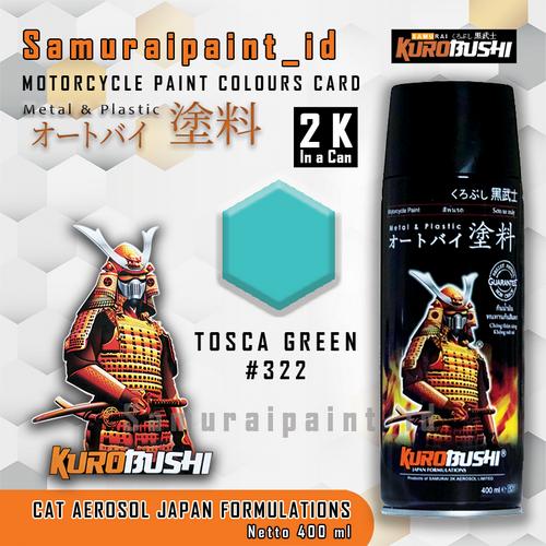 Jual samurai paint tosca green 322 hijau toska standard cat aerosol ...