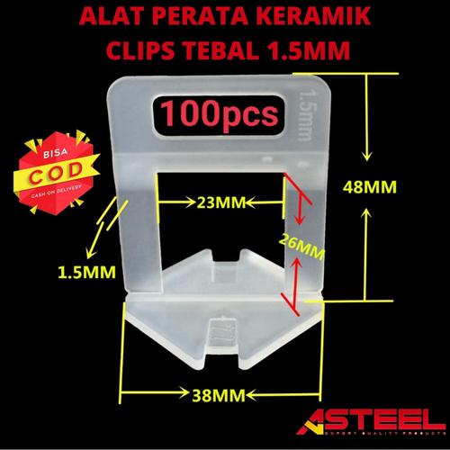 Promo Clips klip nat spacer 1.5 mm tile leveling system alat perata ...