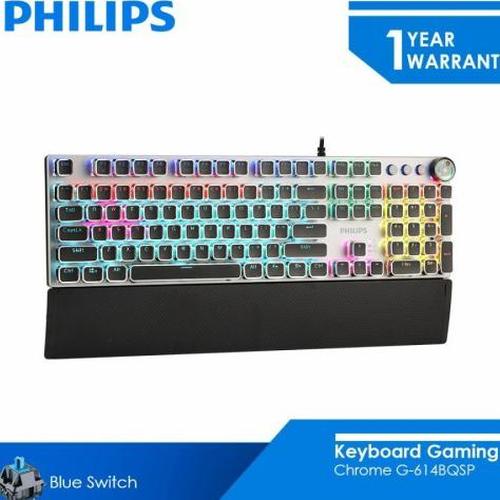 Jual Philips G-614 / G614 Chrome Spk8614 Mechanical Gaming Keyboard ...