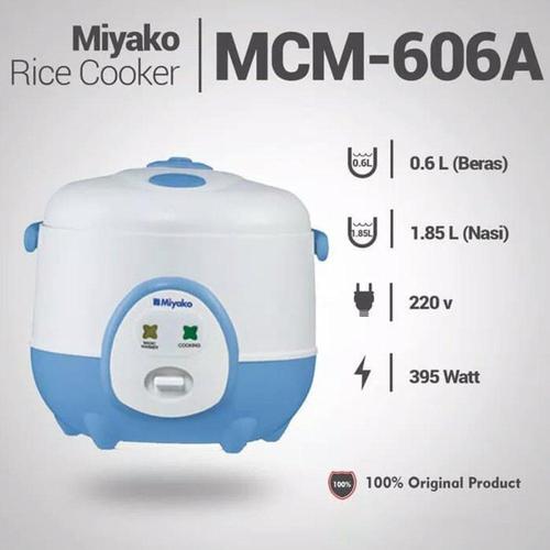 Jual Miyako Magic Com MCM 606A / Rice Cooker MCM 606A - Blue - [0.6L ...
