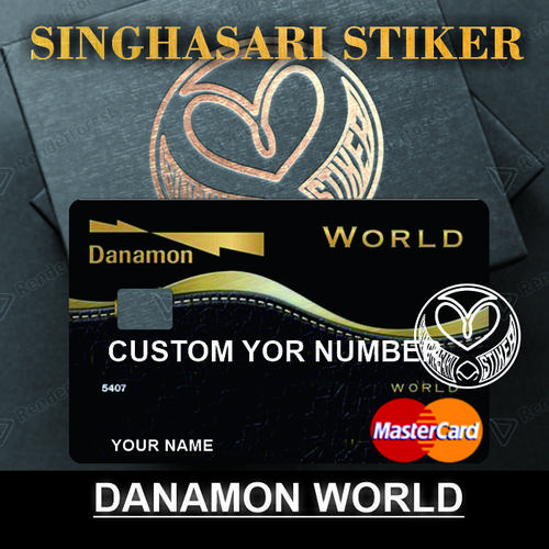 Jual Stiker ATM/Skin Card Debit, Credit Danamon World Custom Nomor ...