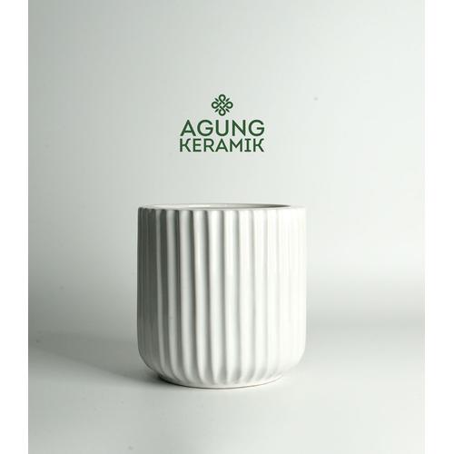 Jual Vas Bunga Model Gerigi Agung Keramik - Abu-abu - Kota Tangerang ...