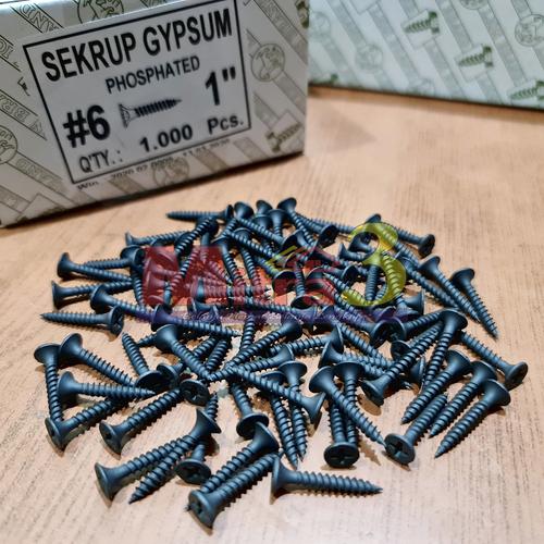 Jual [1 box] Skrup Gypsum 6 x 1" 2,5 cm Sekrup Plafon Gipsum Hitam Drywall - Kota Makassar ...