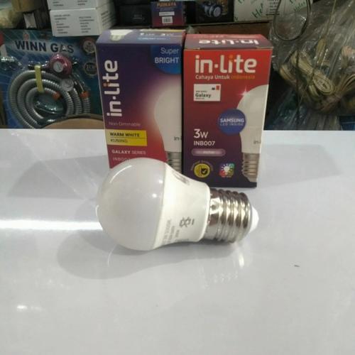 Jual lampu led buld 3w in-lite tersedia warna cahaya putih& kuning ...