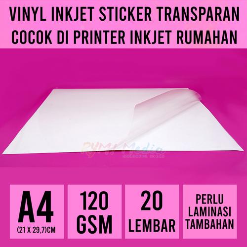 Jual INKJET Transparan Stiker A4 isi 20 / Inkjet Sticker Transparant ...