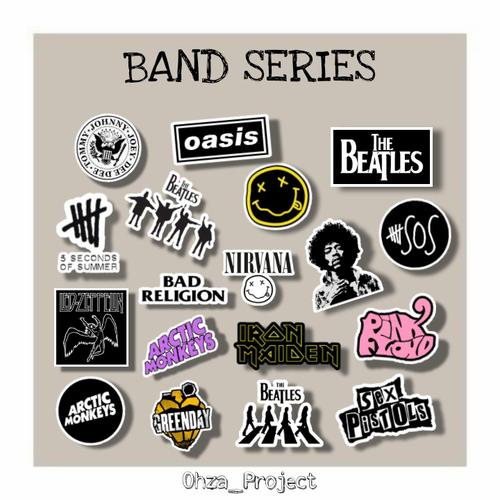 Jual AESTHETIC STICKER BAND SERIES VOL.1 STIKER CASE HANDPHONE LAPTOP ...