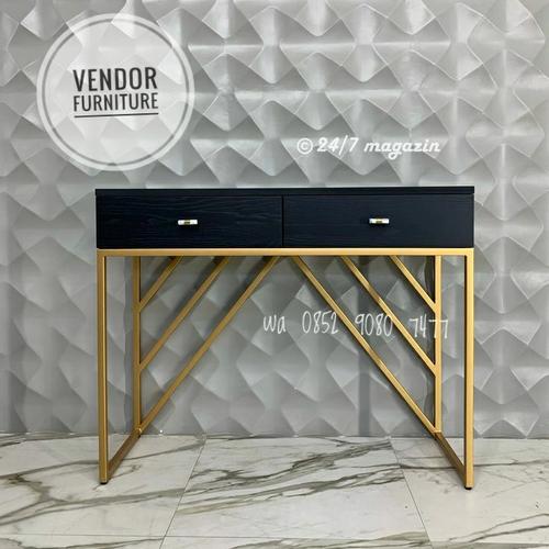 Jual Console Table With Drawer Meja Konsul HPL Industrial - Interior ...