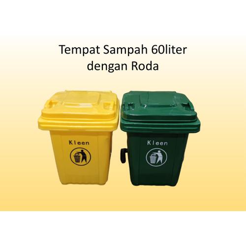 Jual Tempat Sampah merk Kleen 60 liter dengan Roda - Hijau - Jakarta Barat - gmacleaning | Tokopedia
