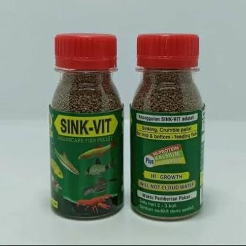 Jual pakan pelet ikan tenggelam sink vit 50gr sinking crumble pellet ...