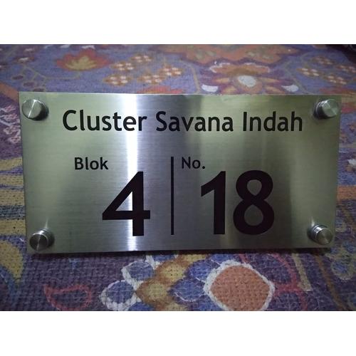 Promo nomor rumah stainless steel / Stainless / papan nomor rumah ...