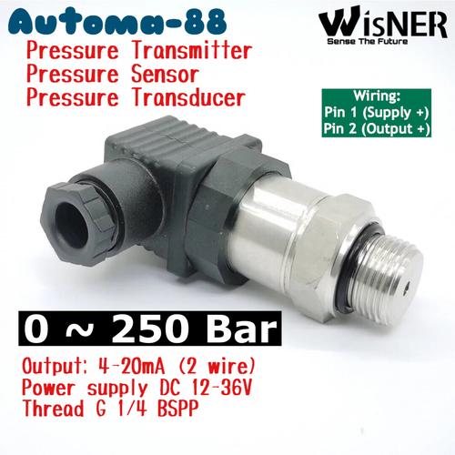 Jual Pressure Transmitter 0-250Bar 250 Bar Output 4-20mA 24VDC 25MPa ...