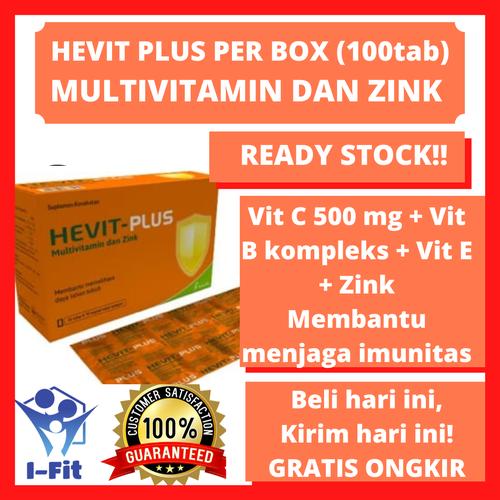 Promo Hevit Plus per Box isi 100 kaplet tablet Hevit C Multivitamin dan ...