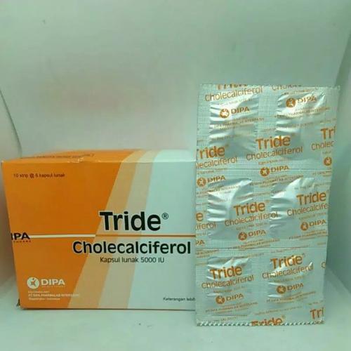 Jual Tride Vitamin D3 5000iu Box 10 Strip 60 Kapsul - 1 Strip - Kota ...