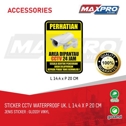 Jual STICKER CCTV WATERPROOF L14.4 X P20 CM - Jakarta Barat - Maxpro ...