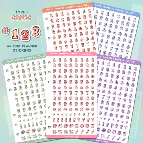 Jual Numbers Sticker | Planner / Ring Binder Sticker | Stiker Angka ...