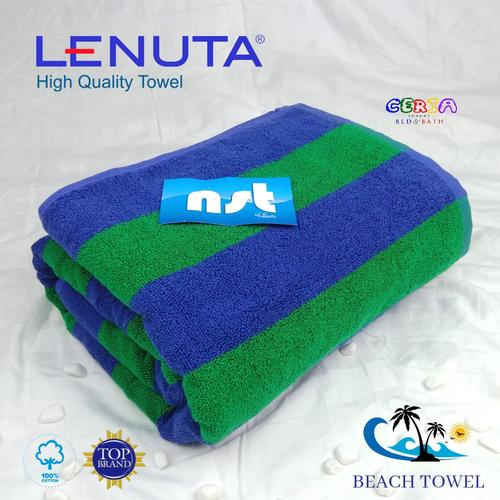 Jual Handuk Pantai Jumbo Lenuta Strip 85x150 Cm Premium Hotel- BIRU ...