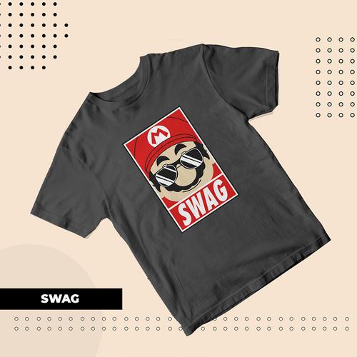 Promo Baju Kaos Anak Gambar Super Mario Swag umur 1 2 3 4 5 6 7 8 9 10 ...