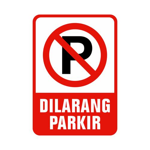 Jual Rambu Dilarang Parkir 50cm x 35cm Plat Alumunium 1.2mm - Kota ...