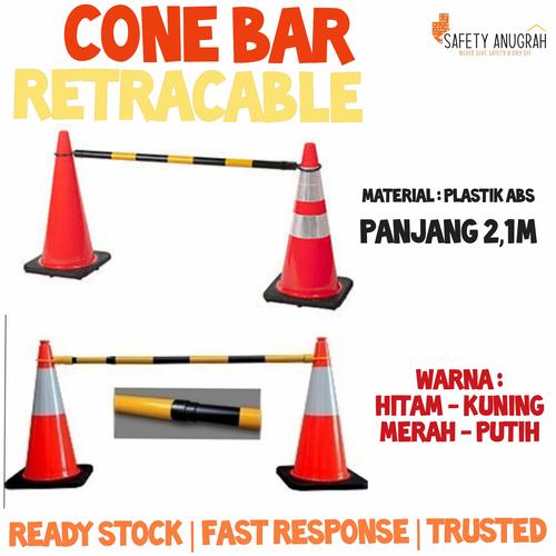Jual CONE BAR RETRACABLE / STICK PENGHUBUNG SAFETY CONE - merah putih ...