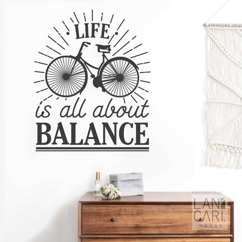 Jual Stiker Cutting Life is all about balance Sticker Dinding Kaca ...