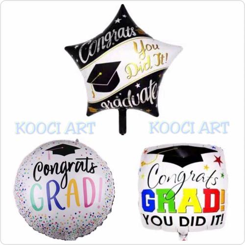Jual Balon foil graduation kelulusan happy grad congraduation congrats ...