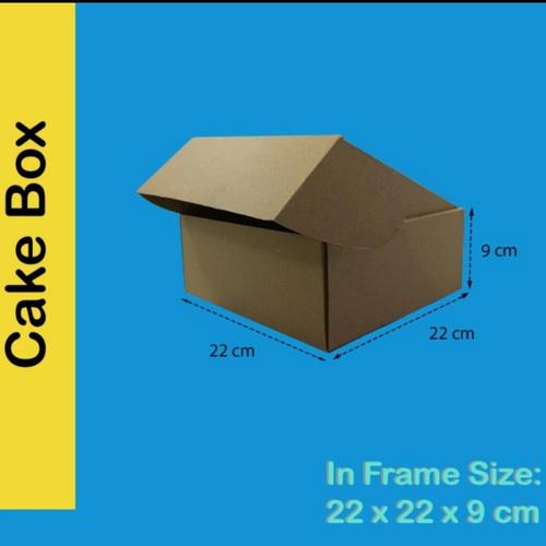 Jual Box Karton 22x22x9 cm /Cake Box /Kotak Karton/Kotak Cake/Kardus ...