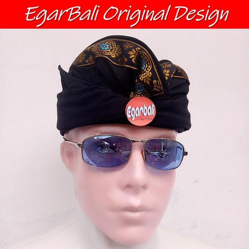 Jual Udeng hitam tepi ajeg Bali model ikat setengah jadi khas bali ...
